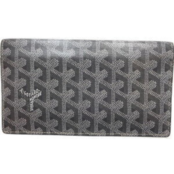 Goyard | Bags | Goyard Long Wallet Herringbone Richelieu Leather Grey ...